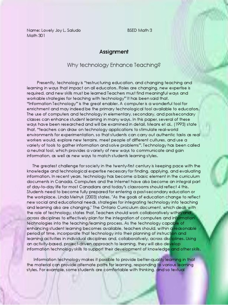 Why technology Enhance Teaching | PDF | Learning | Teachers