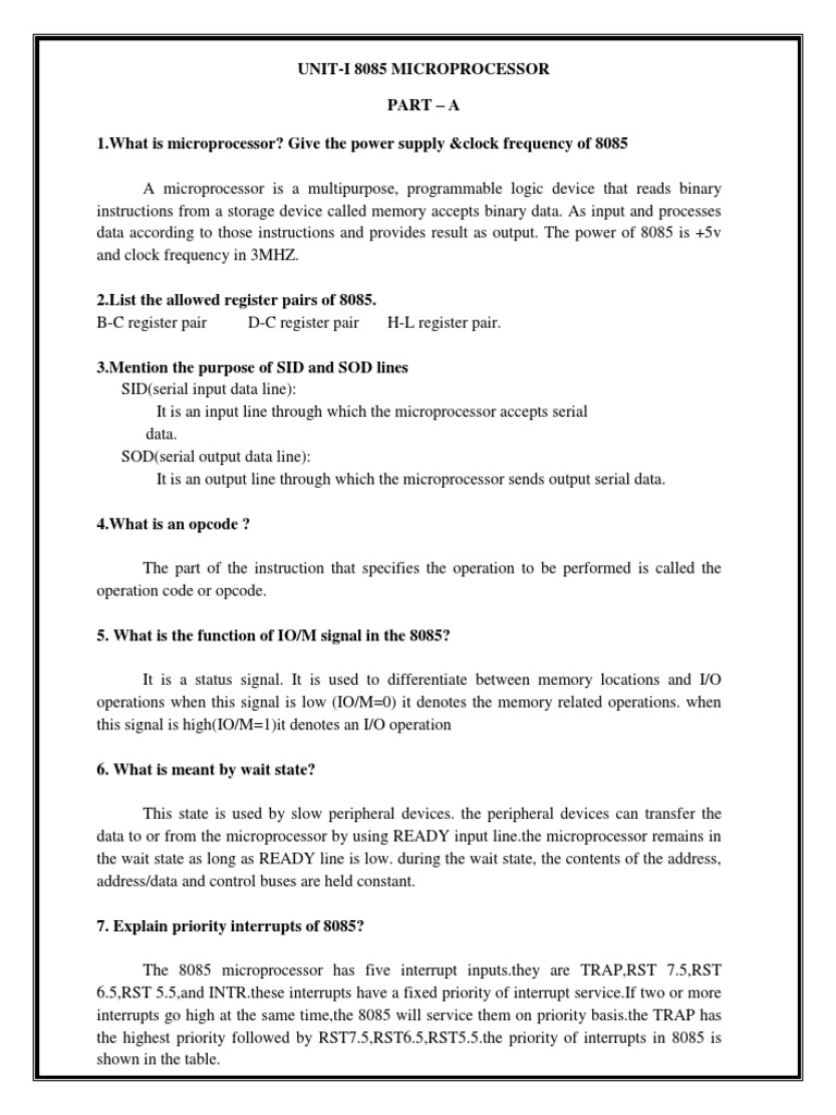 2-Ee8551-Microprocessors and Microcontrollers | PDF
