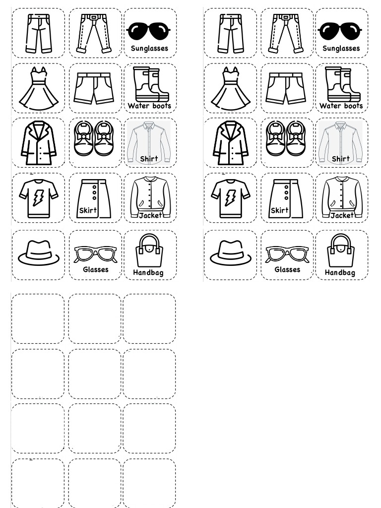 Clothes Vocabulary Dictionary | PDF