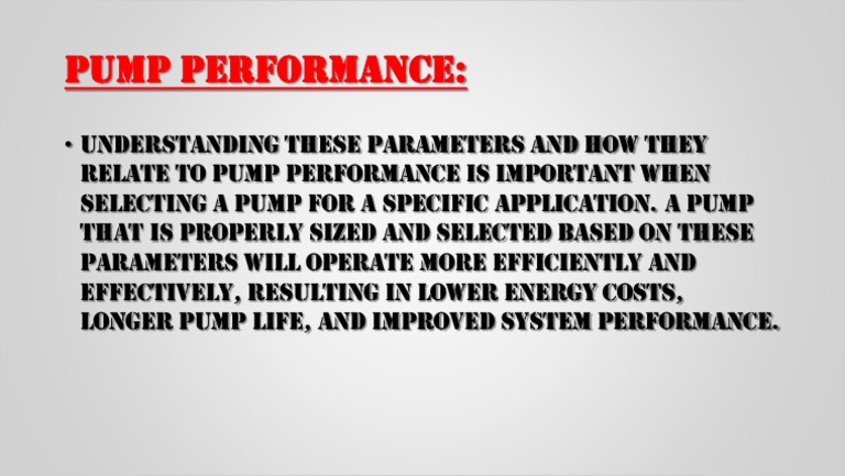 Pump Selection Guide: Key Parameters | PDF