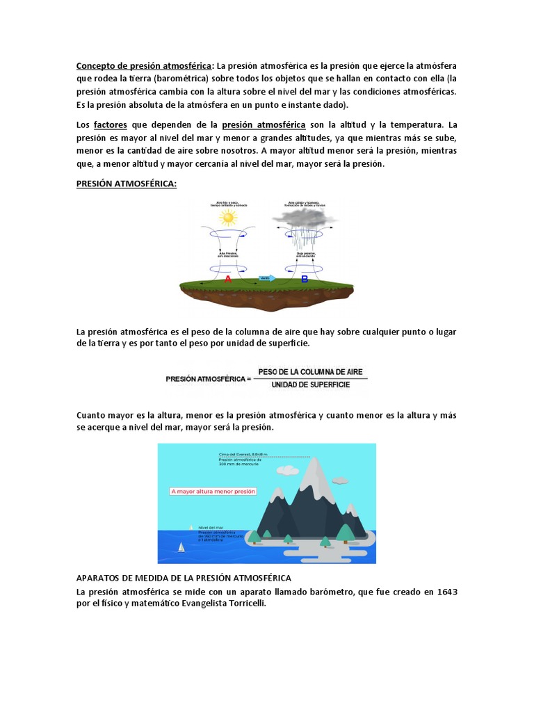 Presion Atmosferica | PDF | Humedad | Presión atmosférica