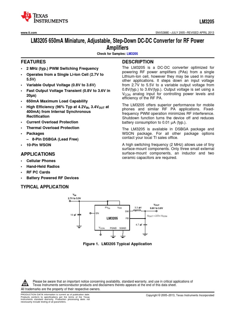 LM Ic 3205 PDF | PDF | Power Supply | Amplifier