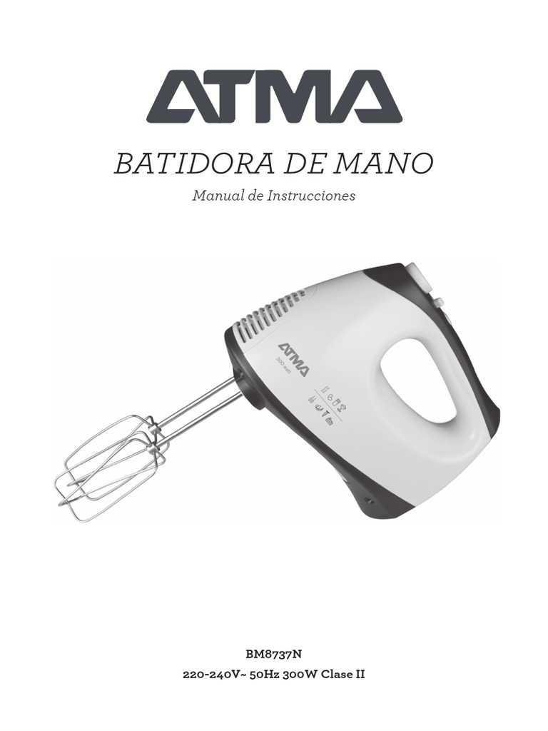 Manual - Batidora Atma | PDF | Agua | Residuos