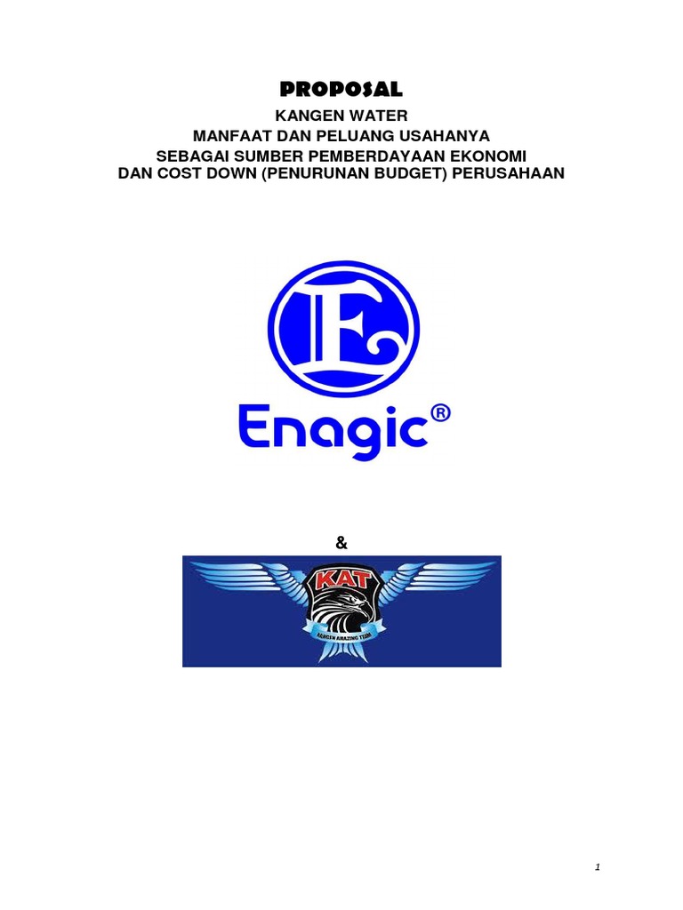 Proposal ENAGIC KANGEN WATER Pertamina | PDF