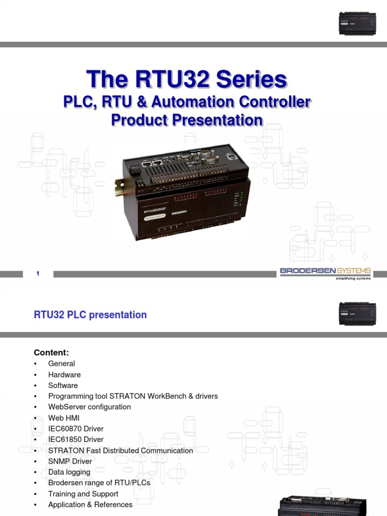BS RTU32 Presentation BS Feb10 481 | PDF | Programmable Logic Controller | Operating System