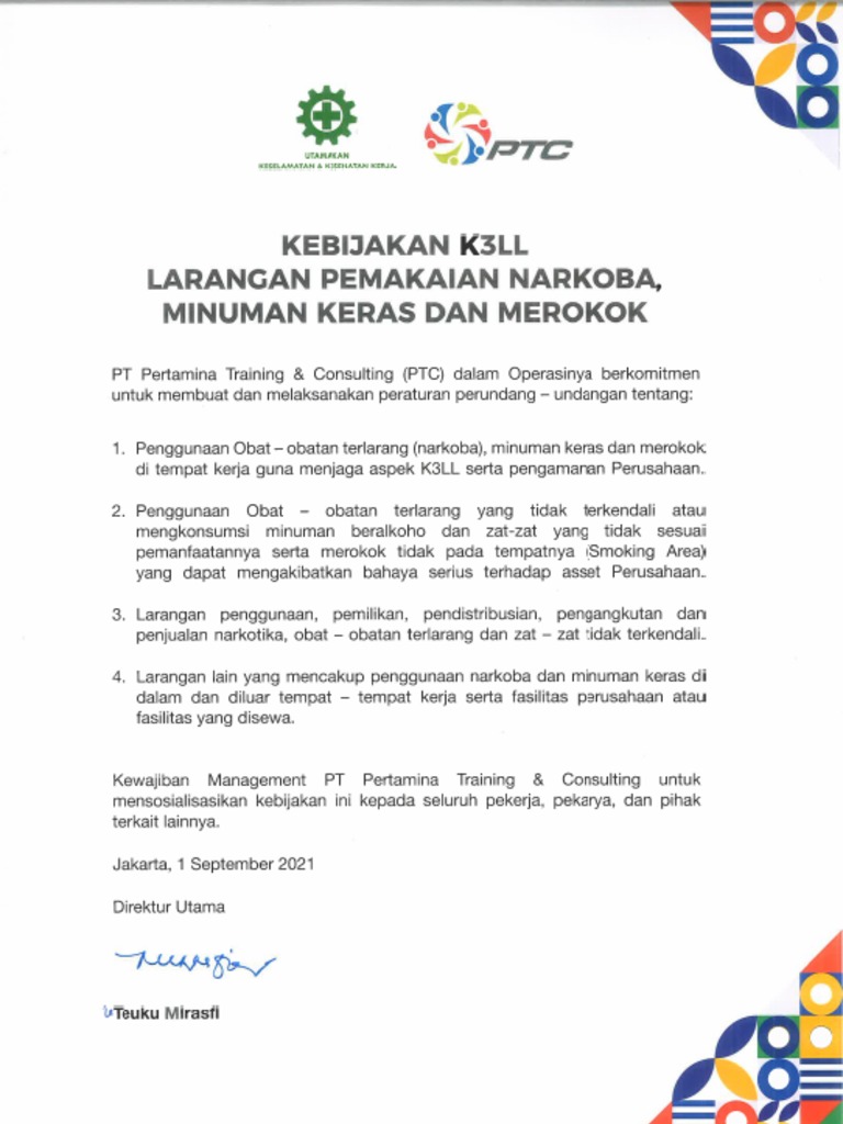 Kebijakan K3LL PDF | PDF Kebijakan K3LL PDF | PDF