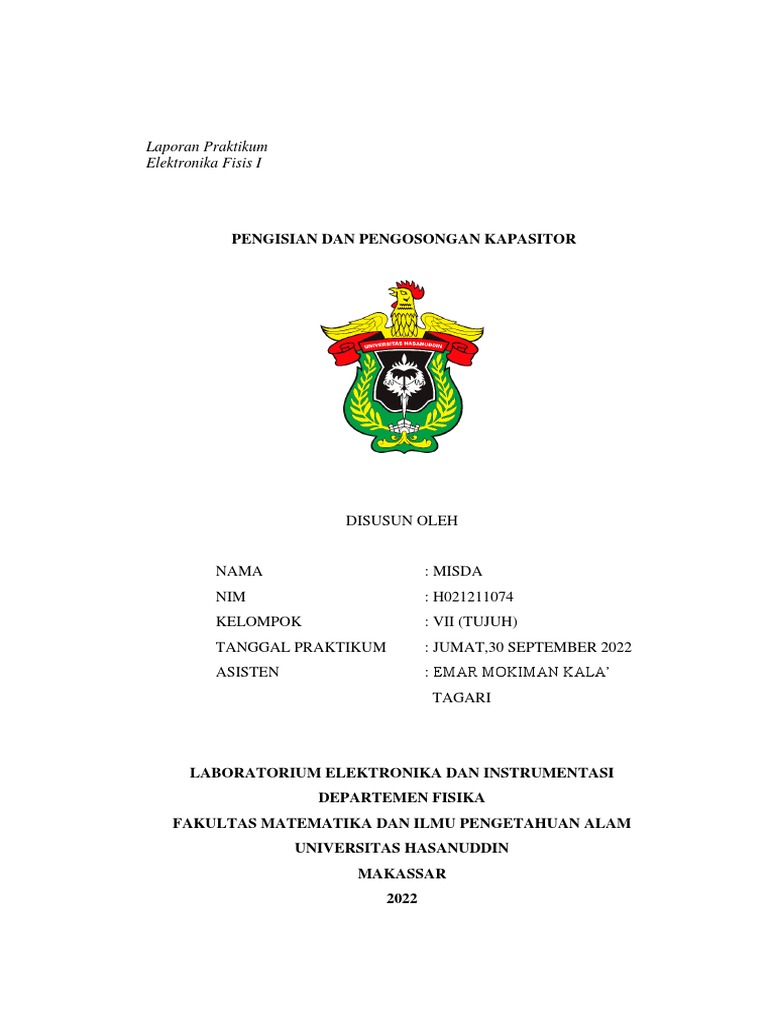 Misda - Laporan - Pengisian Dan Pengosongan Kapasitor | PDF