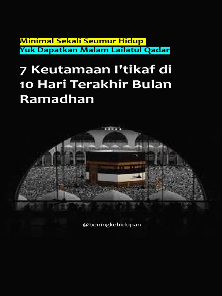 5 Keutamaan I'tikaf Di 10 Hari Terakhir Bulan Ramadhan | PDF