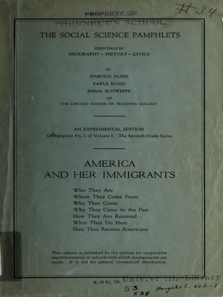 America and Her Immigrants PDF | PDF | Curriculum | Science