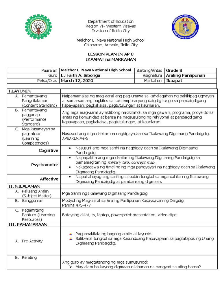 4th-COT- 4th GRADING GRADE 8-Mar.12, 2020 | PDF