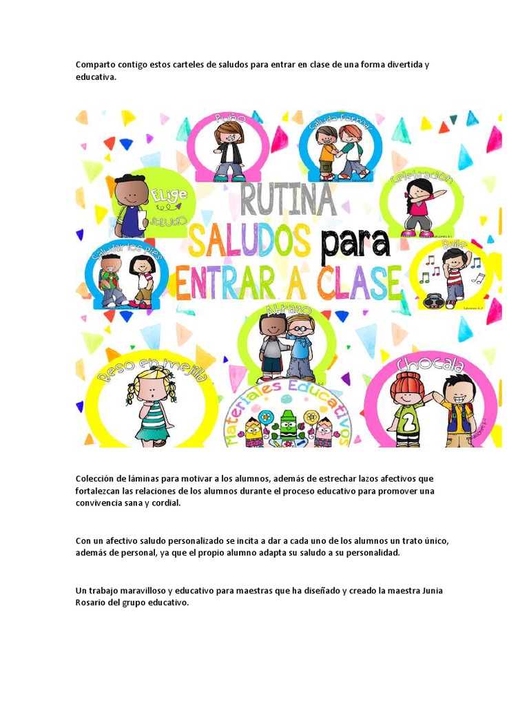Rutina de Saludos | PDF