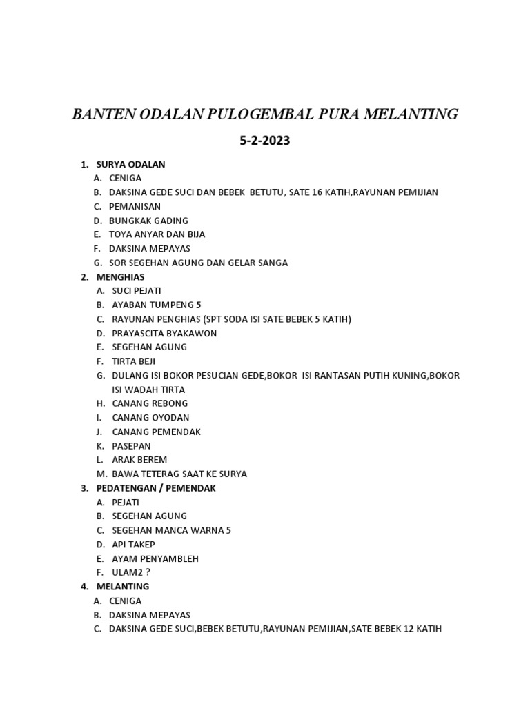 Banten Odalan Pulogembal | PDF | Perjalanan | Sains & Matematika