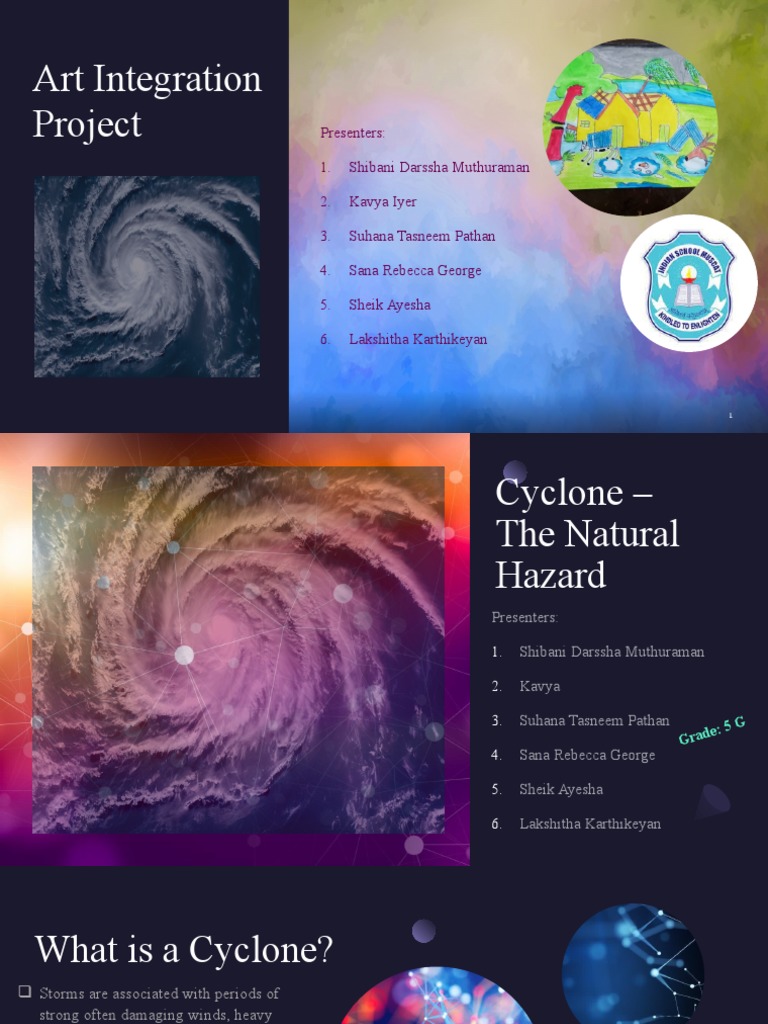 Art Integration Project-Cyclone | PDF | Tropical Cyclones | Cyclone