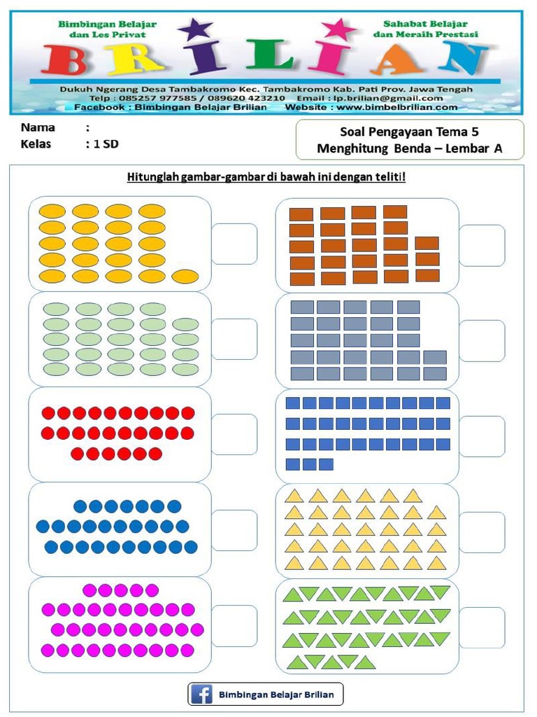 Pengayaan Tema 5 - Menghitung Benda | PDF
