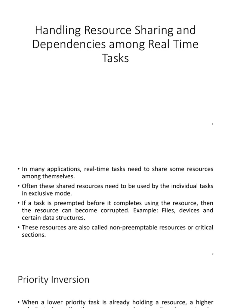 Managing Priority Inversion in RTOS | PDF | Software Engineering ...