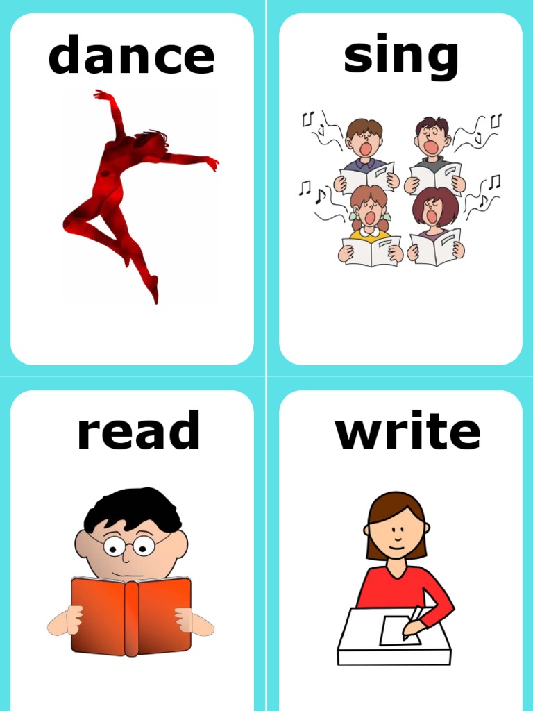 Action Verbs Flashcards | PDF