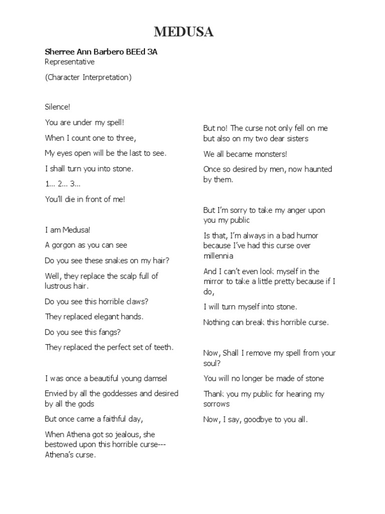 Character Interpretation Script | PDF