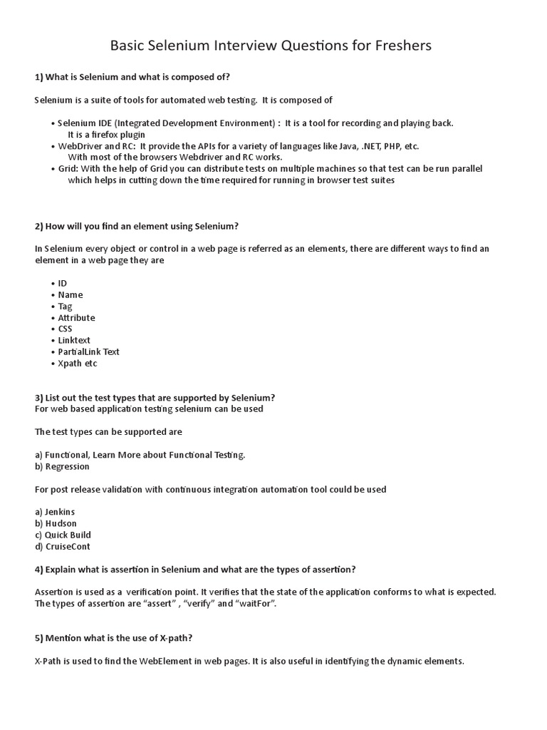 Selenium Pitanja | Download Free PDF | Selenium (Software) | Computer ... Selenium Pitanja | Download Free PDF | Selenium (Software) | Computer ...