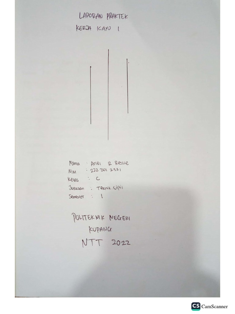 Contoh Laporan Praktik Kerja Kayu | PDF