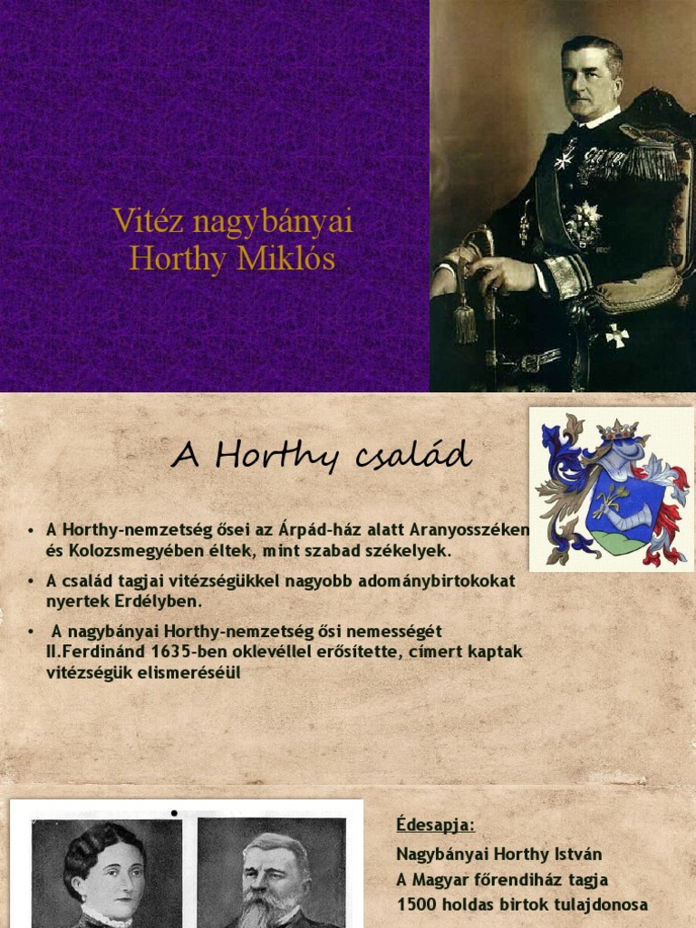 Vitéz Nagybányai Horthy Miklós | PDF