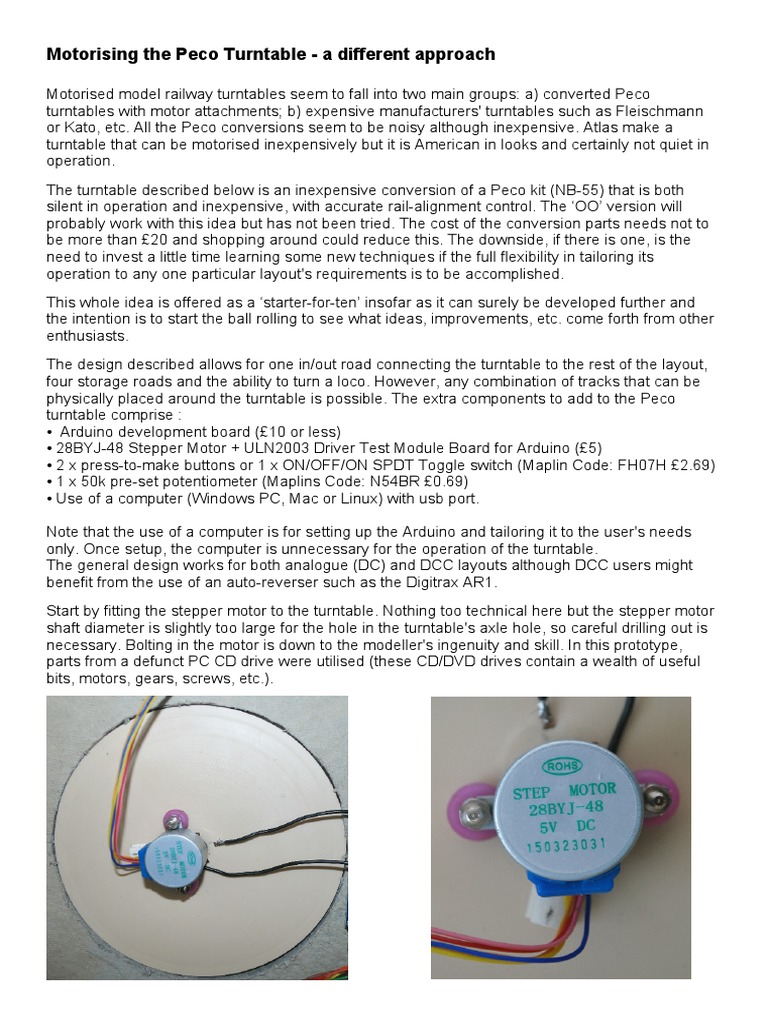Arduinoturntable | PDF | Arduino | Electrical Engineering