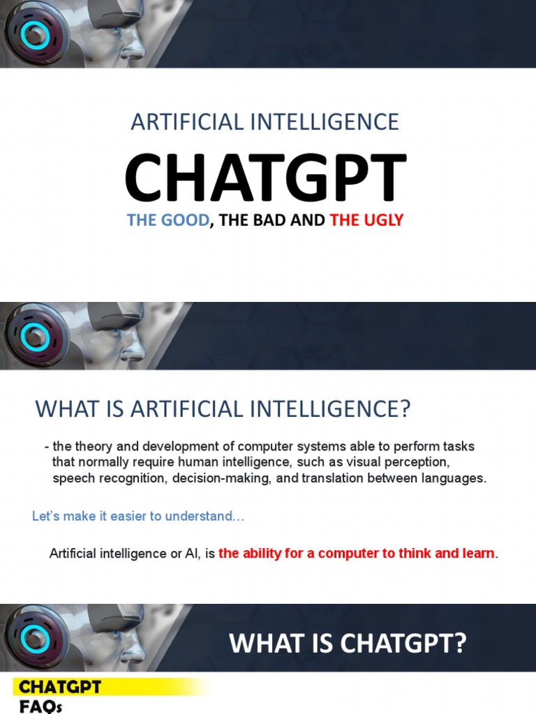 AI ChatGPT, The Good, The Bad and The Ugly | PDF