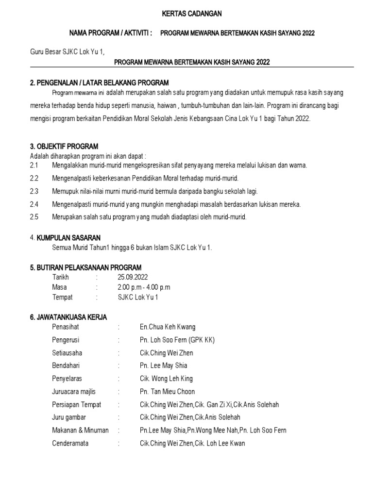 Kertas Kerja Pendidikan Moral | PDF