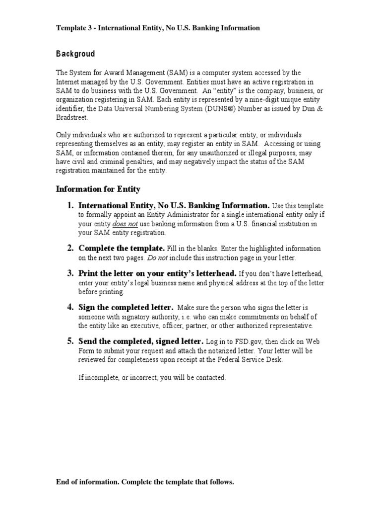 SAM - Entity - Administrator - Letter - Template3 - International - No - Banking - Info v2-1 ...