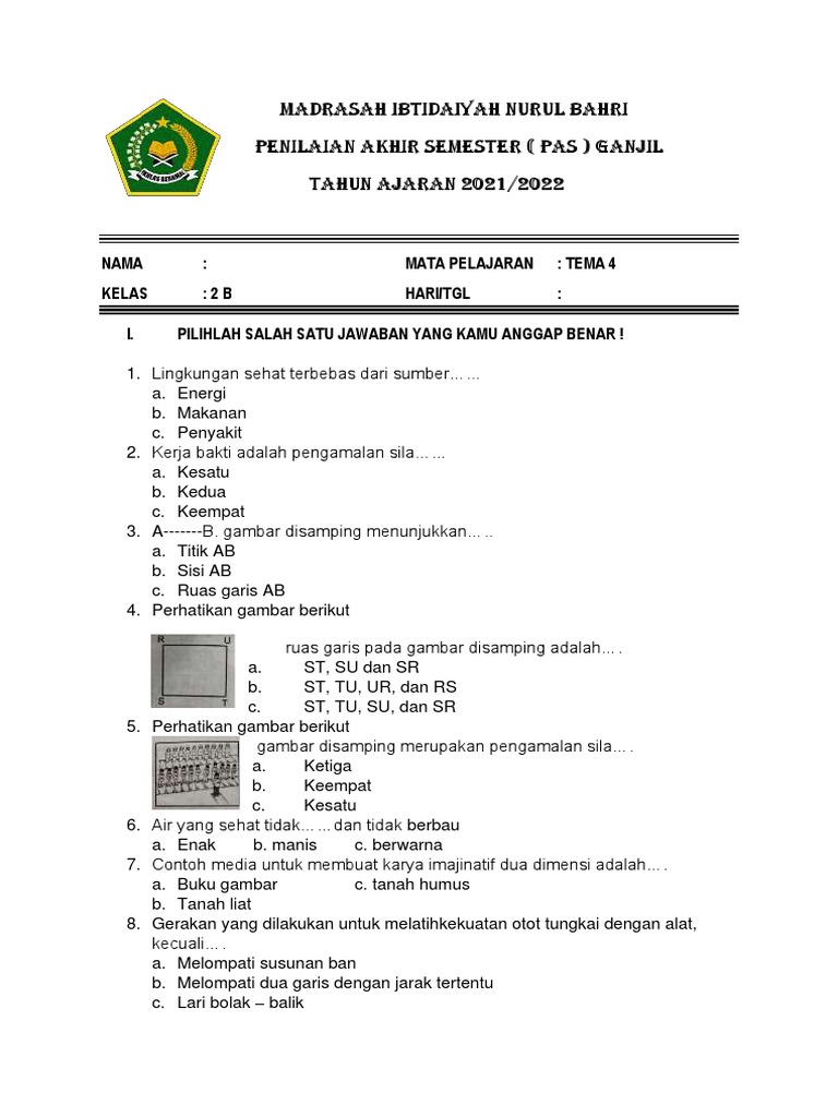Soal Pas Tema 4 | PDF