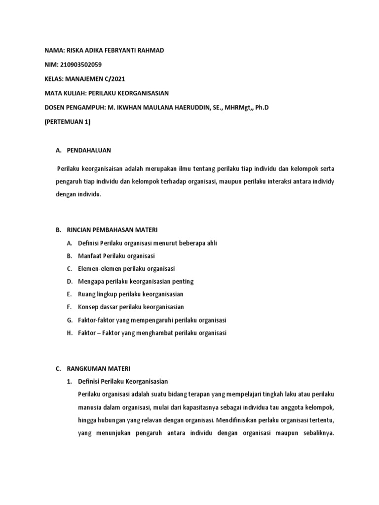 RiskaAdikaFebryantiRahmad 210903502059 Pertemuan1) PDF | PDF