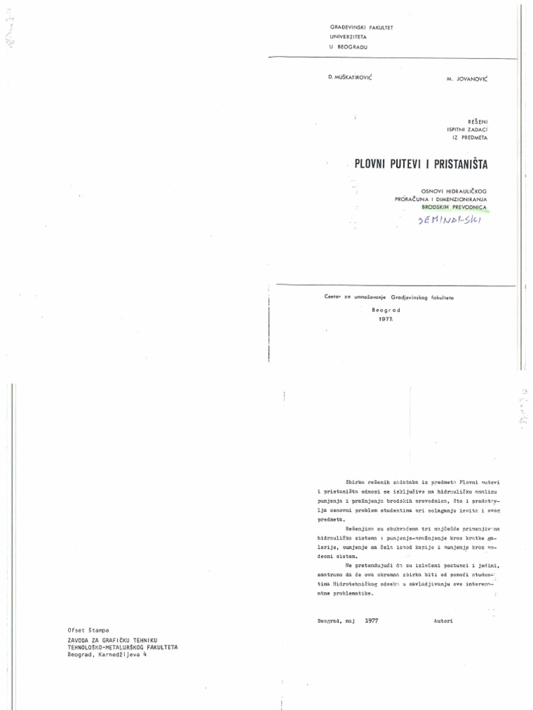 Plovni Putevi I Pristaništa | PDF