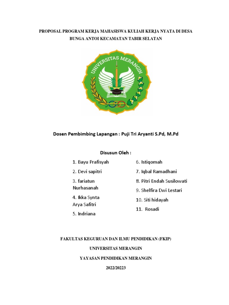 Program KKN Mahasiswa di Bunga Antoi | PDF
