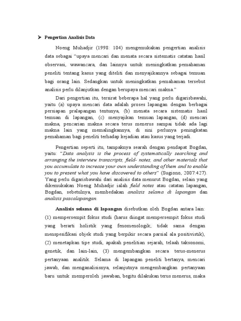 Materi Analisis Data Khusus | PDF