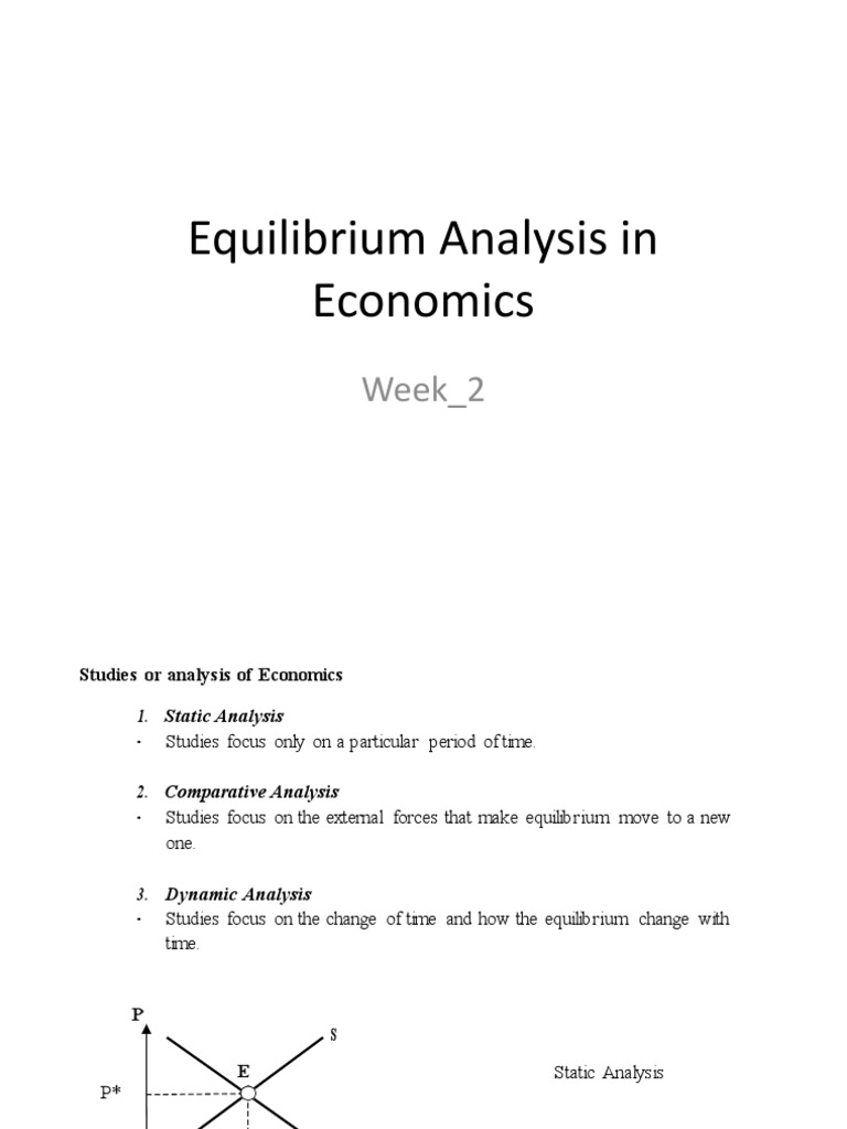 Equilibrium Analysis in Economics | PDF | Economic Equilibrium ...