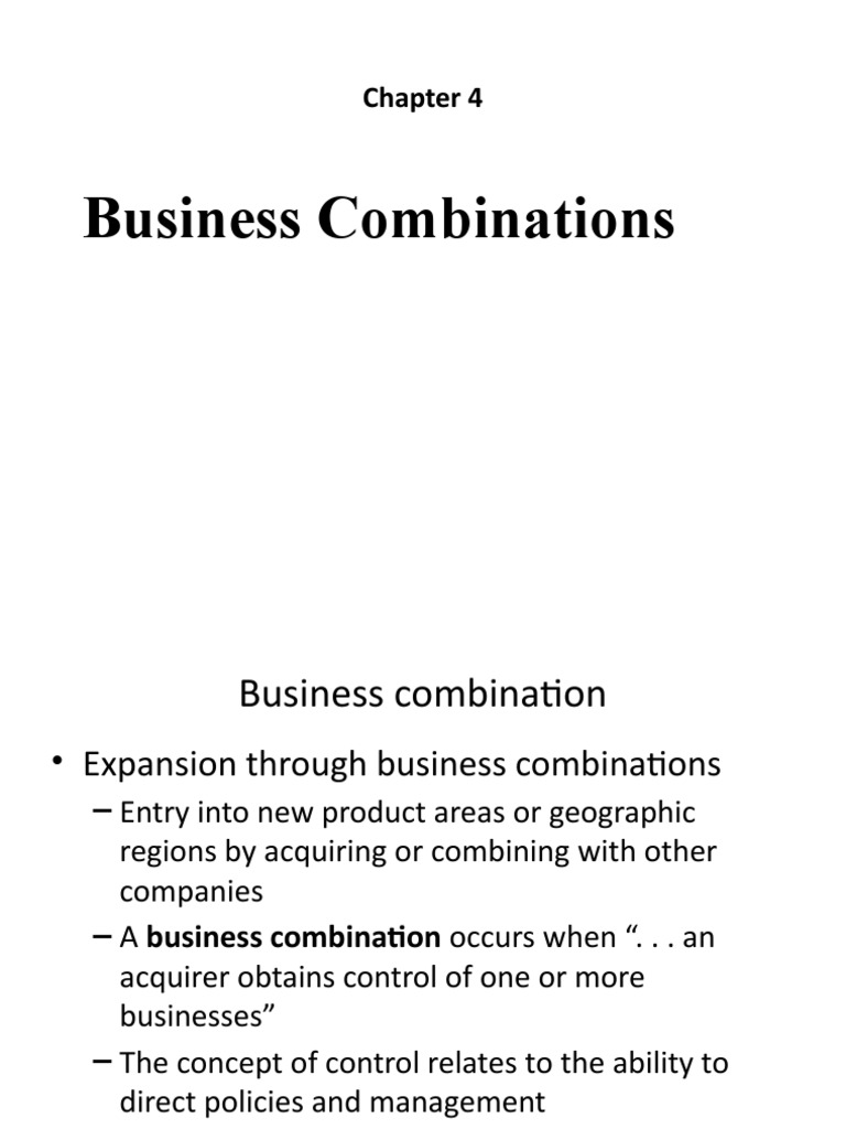 Chapter - 4 Business Combination | PDF | Goodwill (Accounting ...