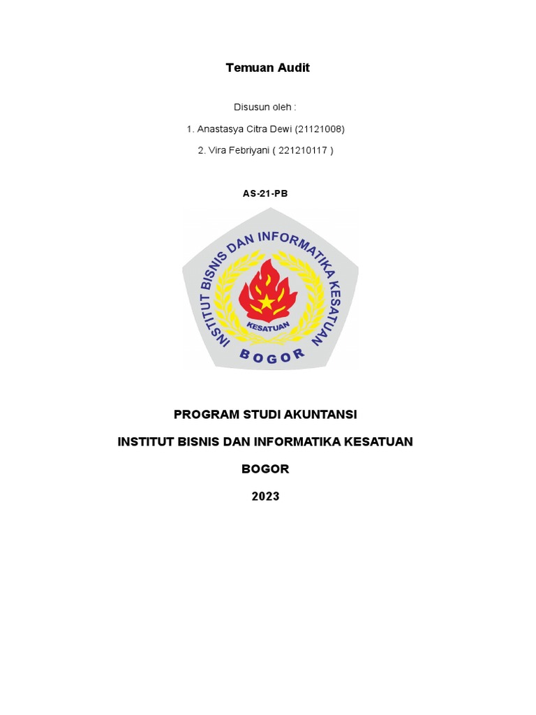 Makalah Audit Internal Dan Internal Control | PDF