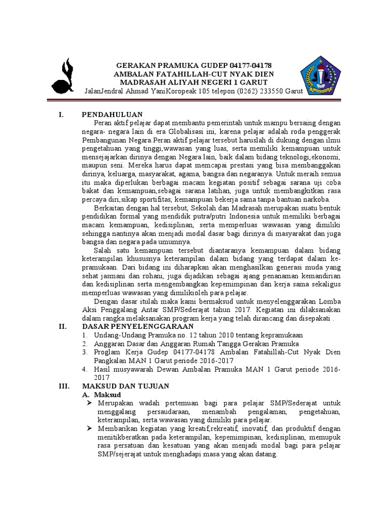 Pendahuluan Proposal | PDF