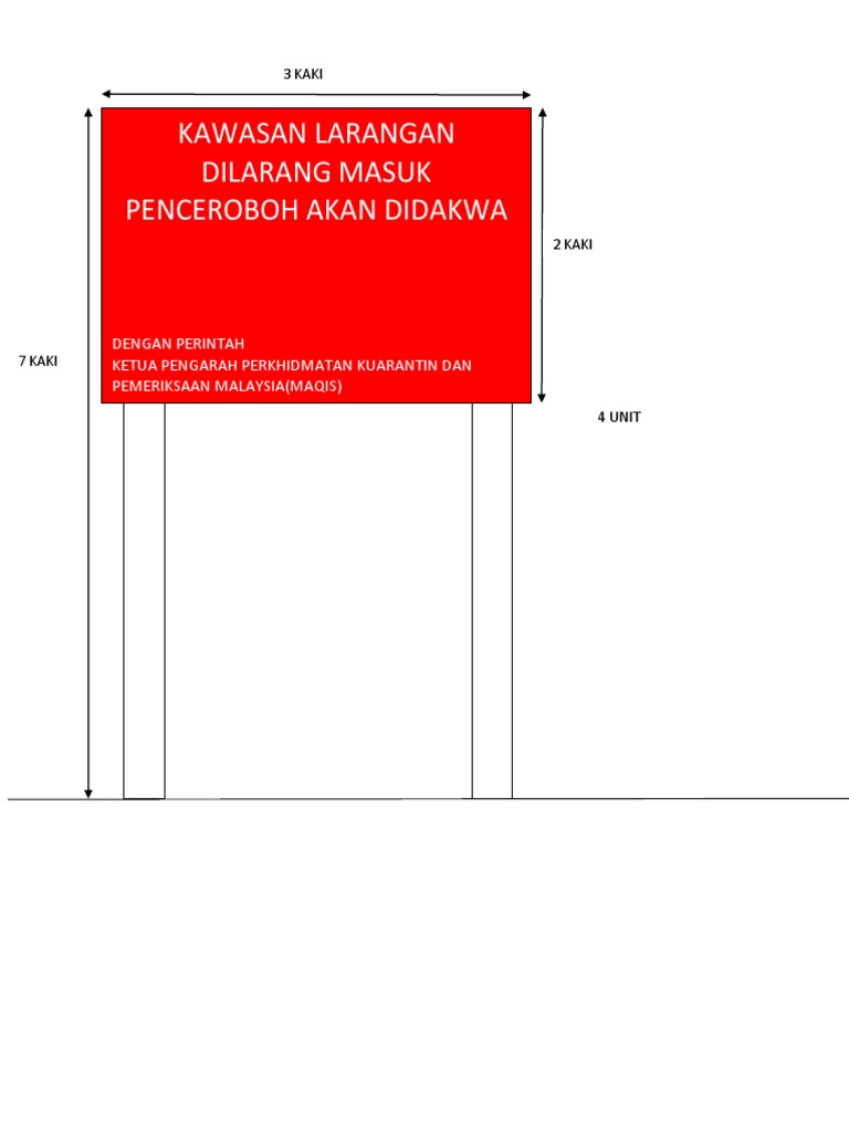Signboard Kompleks Maqis P Besar | PDF