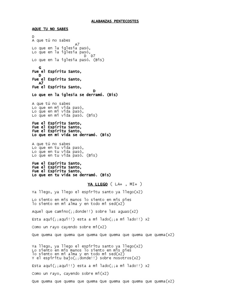 Aque Tu No Sabes Acordes Animacion | PDF