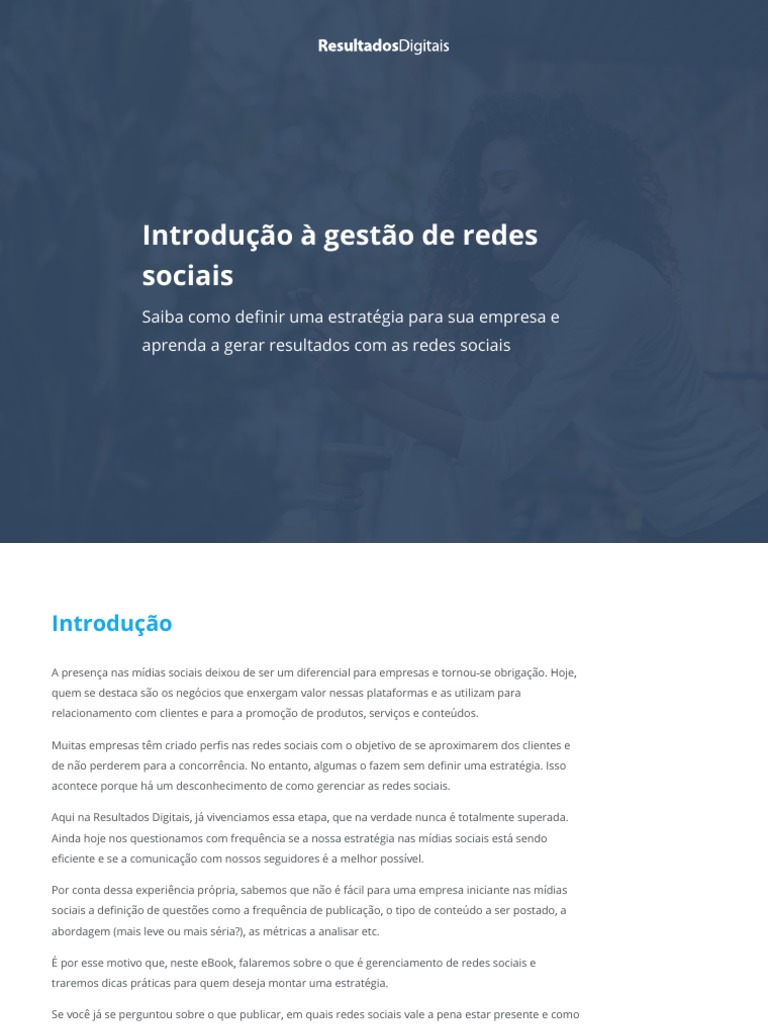 Introducao A Gestao de Redes Sociais | PDF | Rede social | Facebook