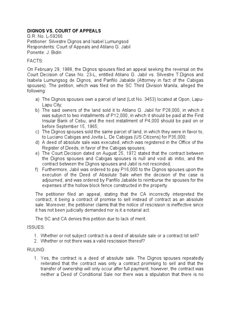 Case Digest On Sales | PDF | Foreclosure | Damages