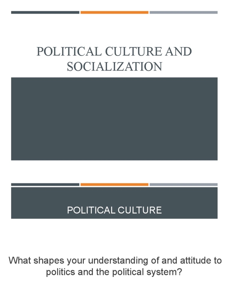 Understanding Political Culture & Socialization | PDF | Socialization ...