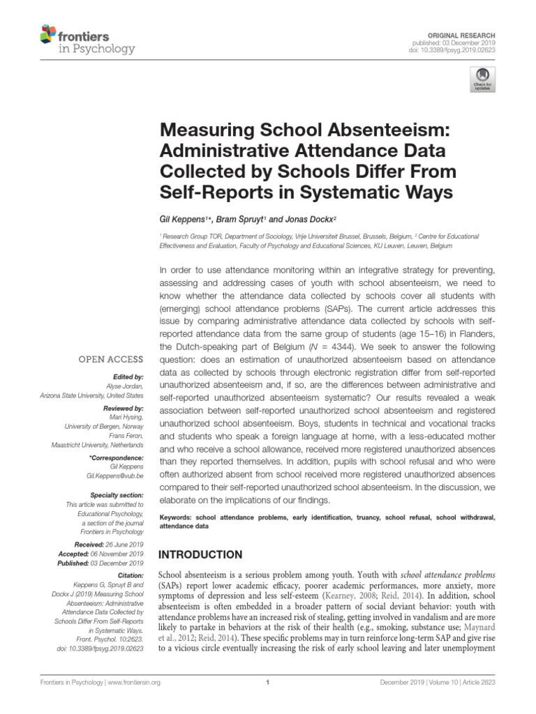 Absenteeism RRL PDF | PDF | Self Report Study | Data