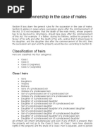 HINDU Succession Act-Class 1 and 2 Heirs | PDF