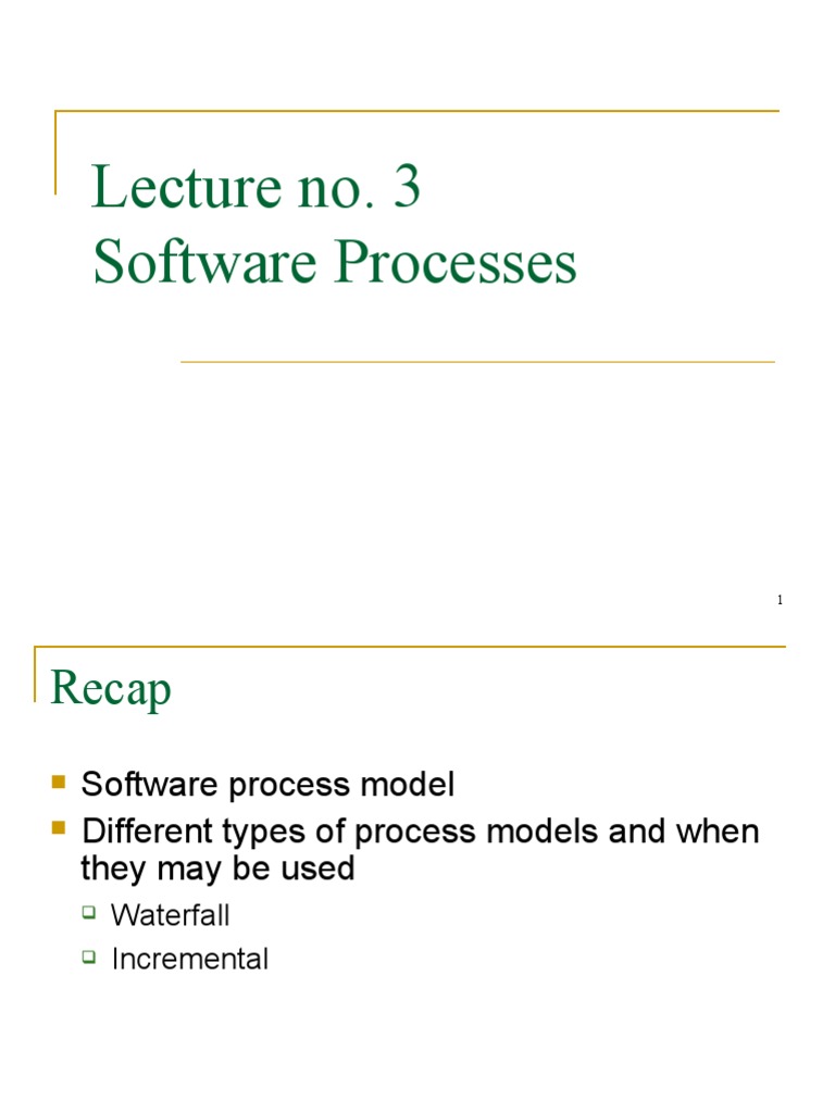 Lecture 03 - Process Models | PDF | Software Development Process | Software Prototyping