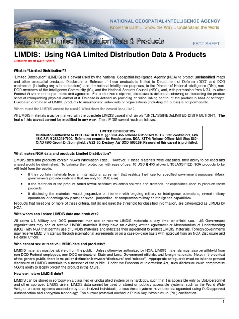 LIMDIS Factsheet 20150311 | PDF | Classified Information | Public Key ...