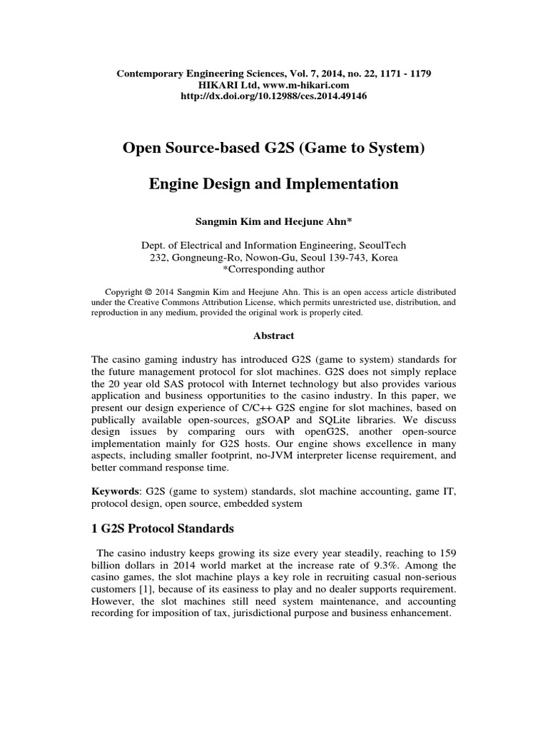 Open Source Based G2S Game To System Eng | PDF | Soap | Software ...