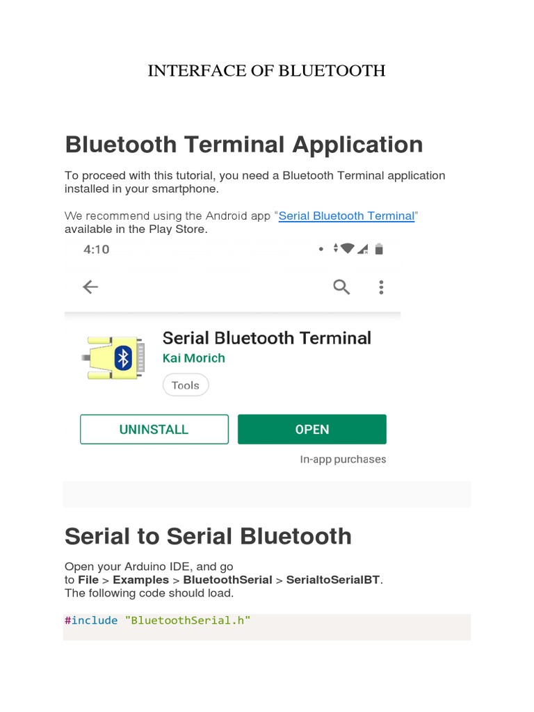 Interface of Bluetooth | PDF | Bluetooth | Telecommunications