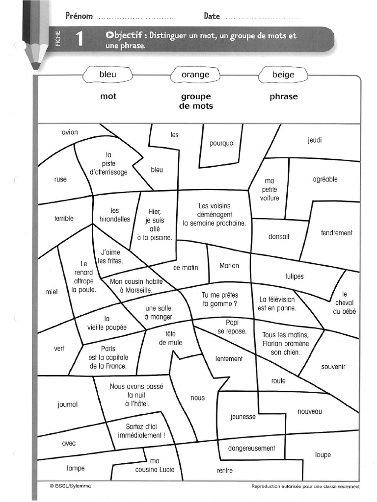 Coloriages Codés Grammaire 1 CM PDF | PDF