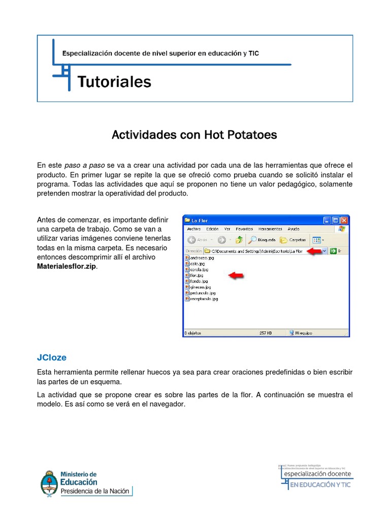Paso A Paso Actividades Hot Potatoes | PDF | HTML | Archivo de computadora